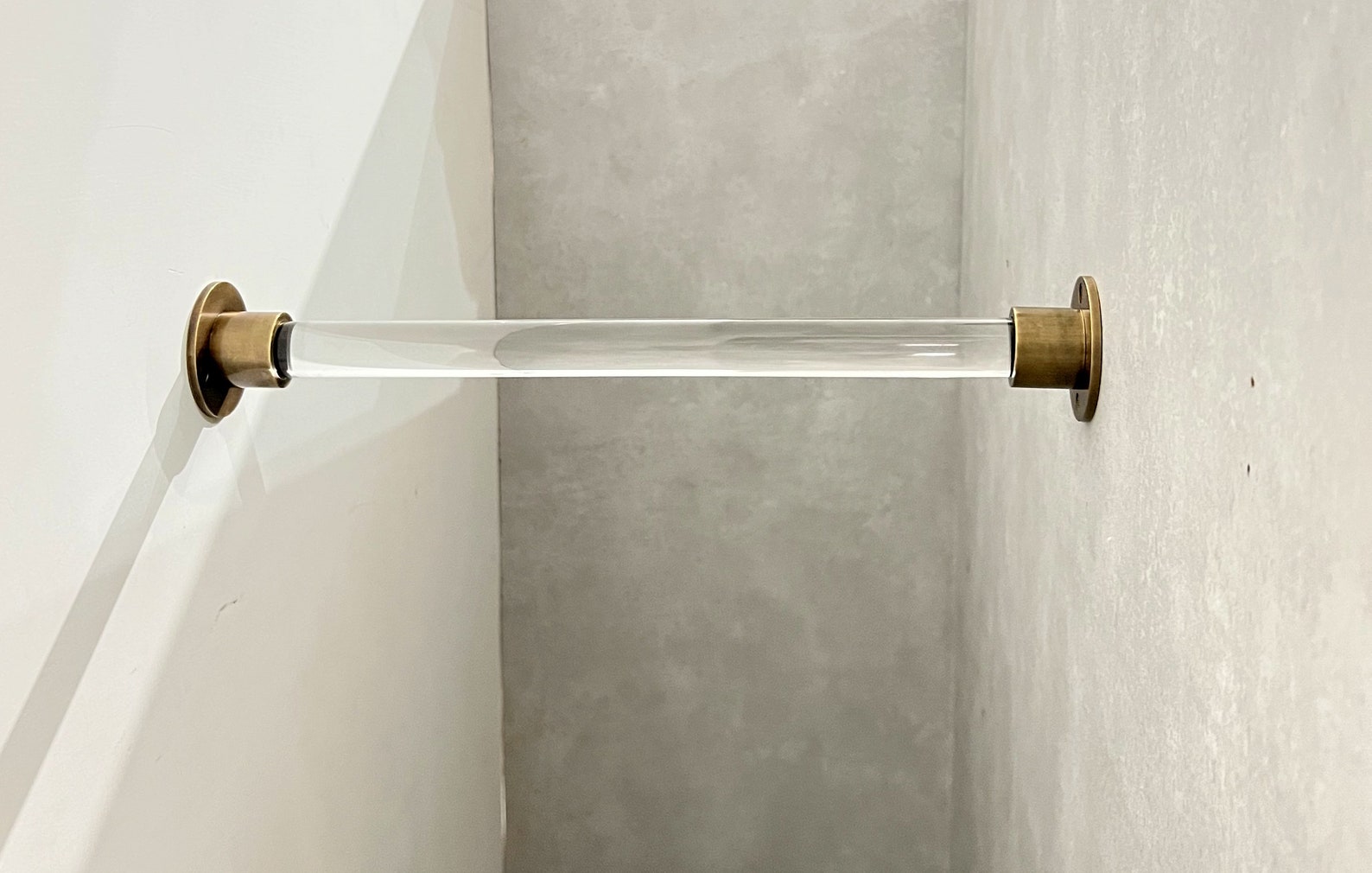 Modern Lucite Laundry Rod With Solid Brass Hardware-shower - Etsy
