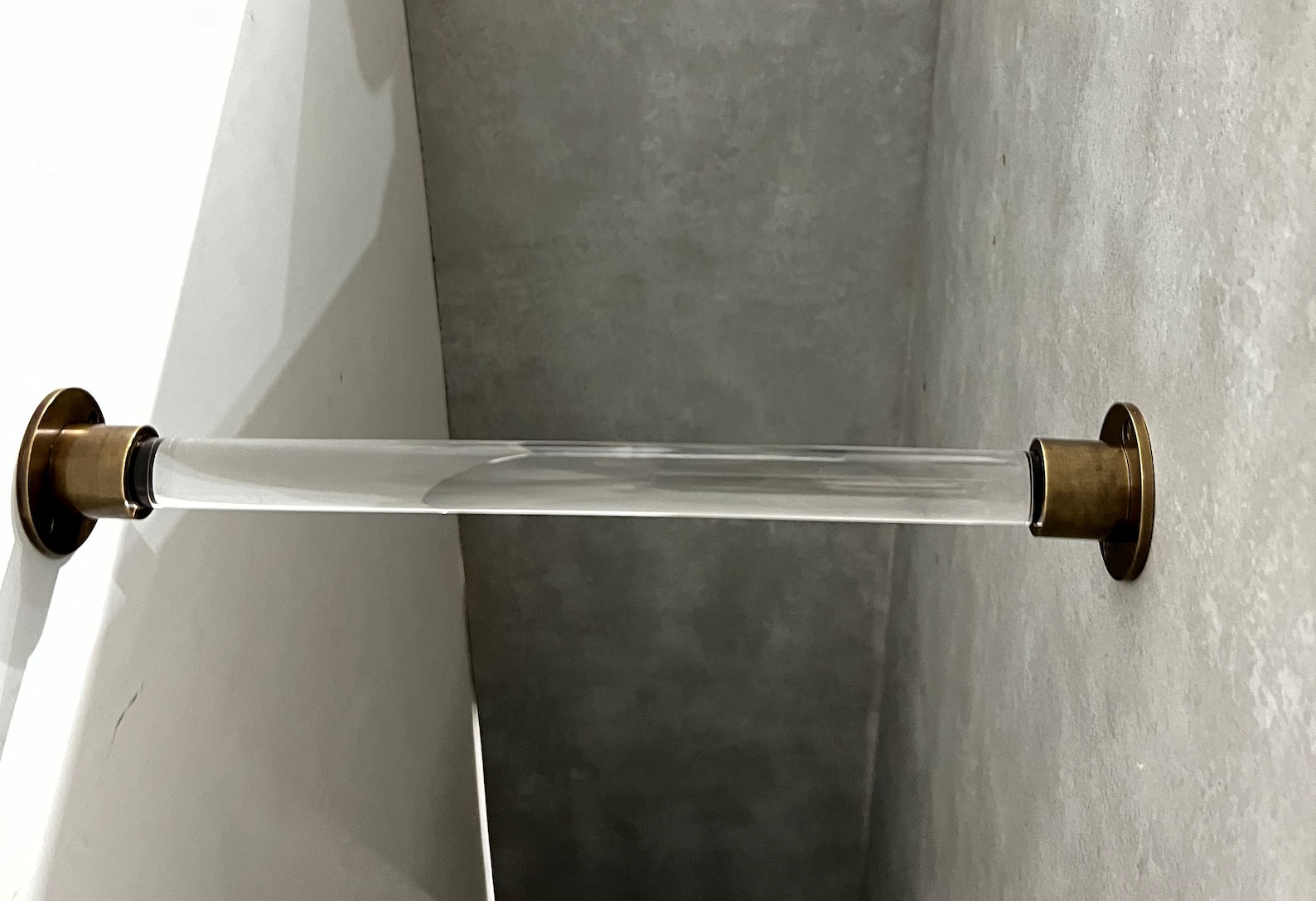 Modern Lucite Laundry Rod With Solid Brass Hardware-shower - Etsy