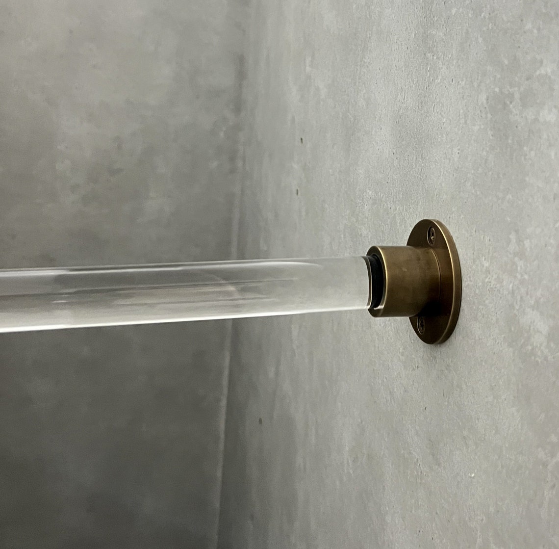 Modern Lucite Laundry Rod With Solid Brass Hardware-shower - Etsy