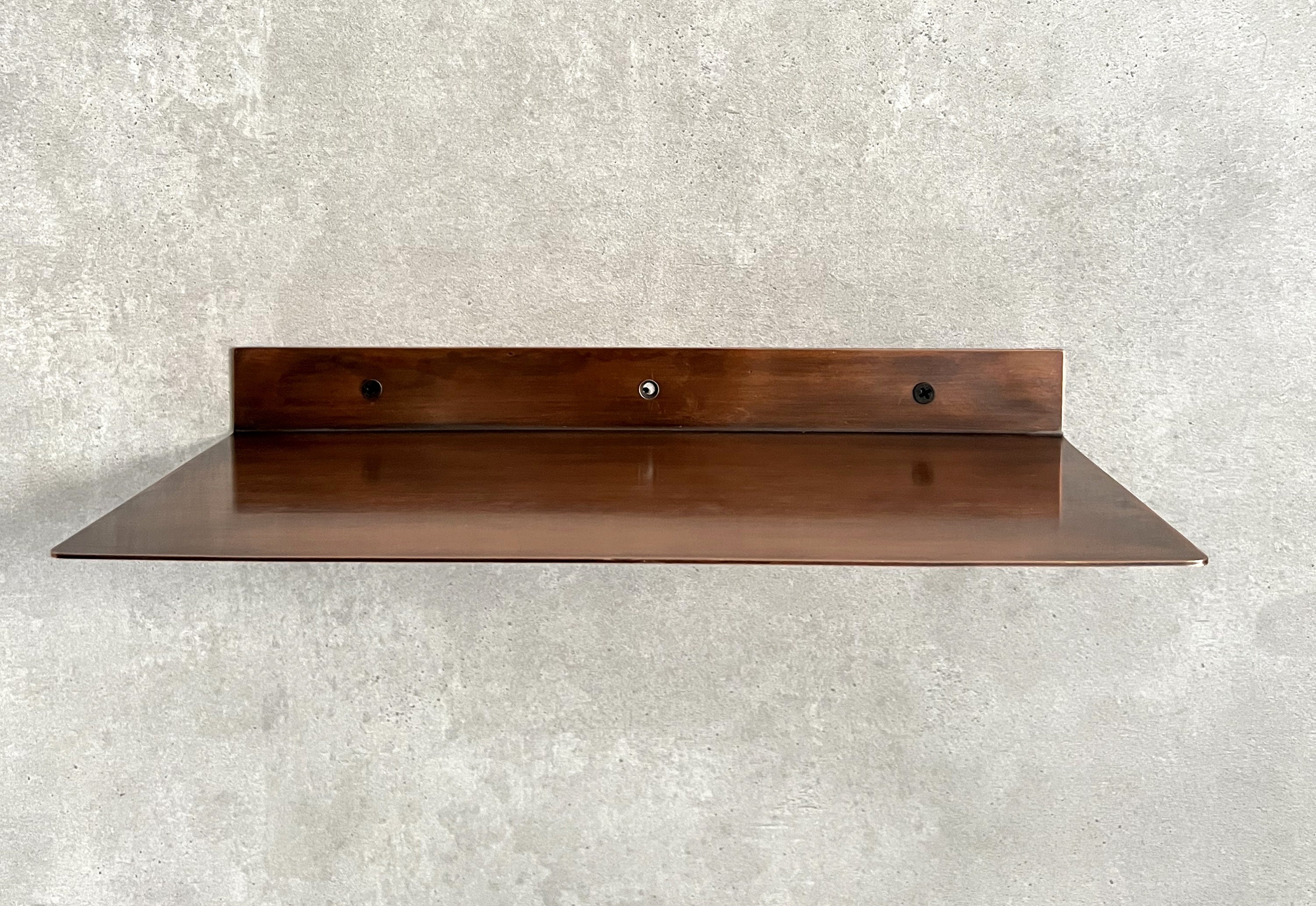 Handmade Solid Brass Floating Shelf - Antique Finish - Etsy