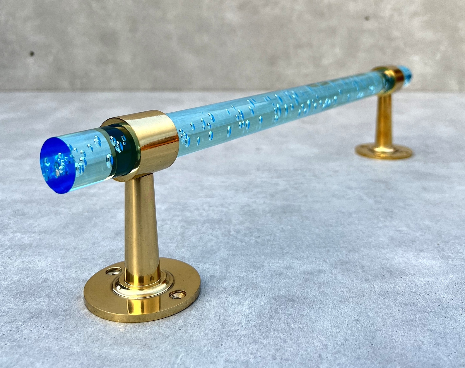 Solid Brass Hardware Lucite Towel Bar Handmade Bubble Lucite - Etsy