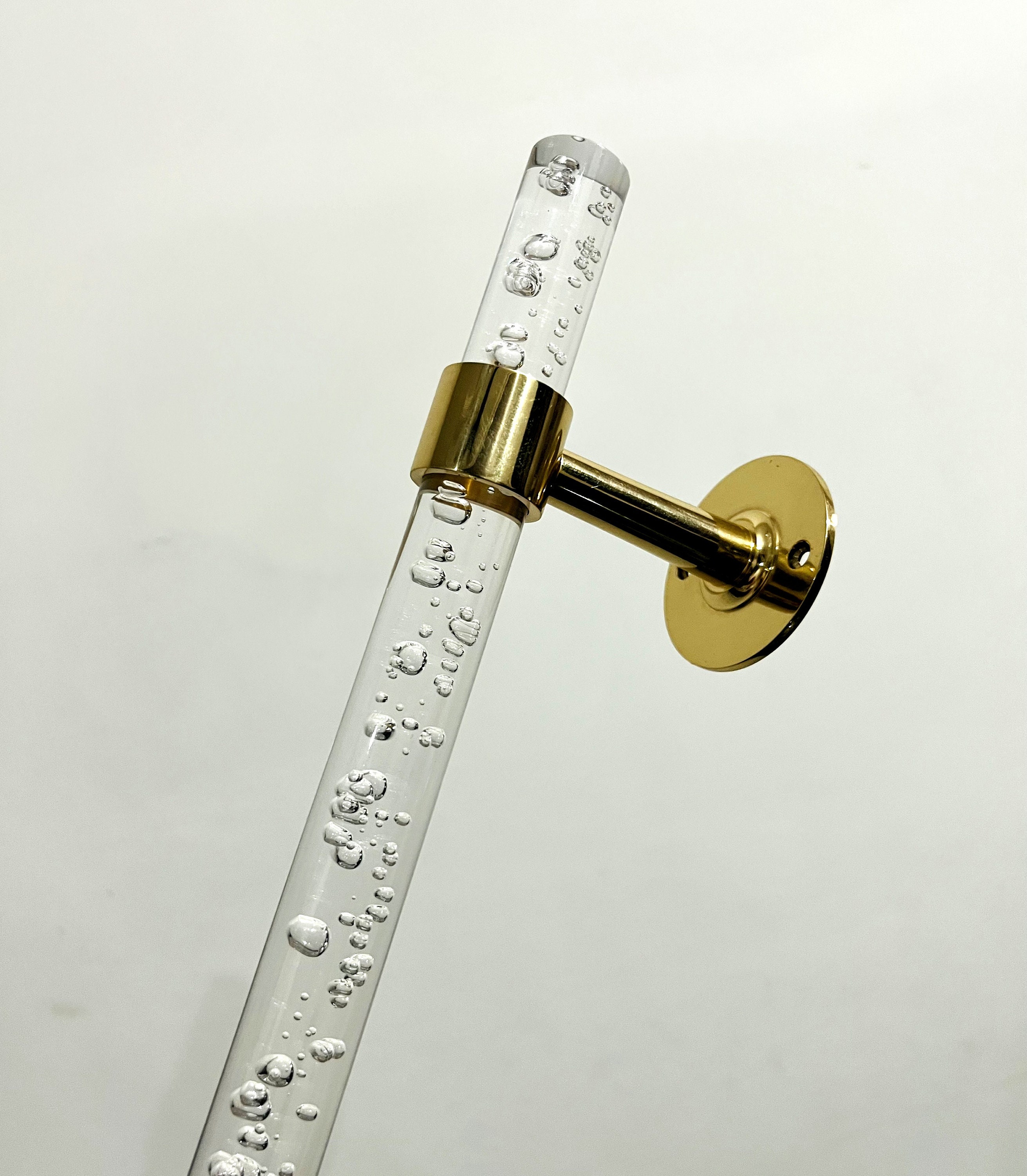 Brass & Bubble Lucite Towel Bar - Modern Bathroom Fixture - Etsy