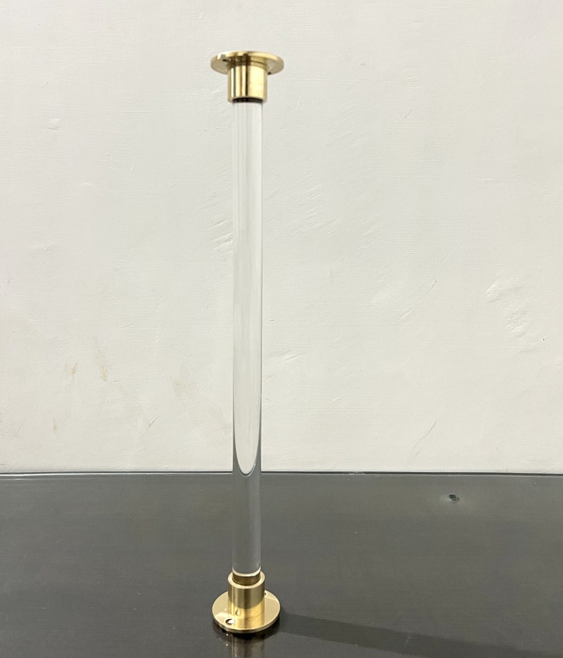 Modern Lucite Laundry Rod With Solid Brass Hardware-shower - Etsy