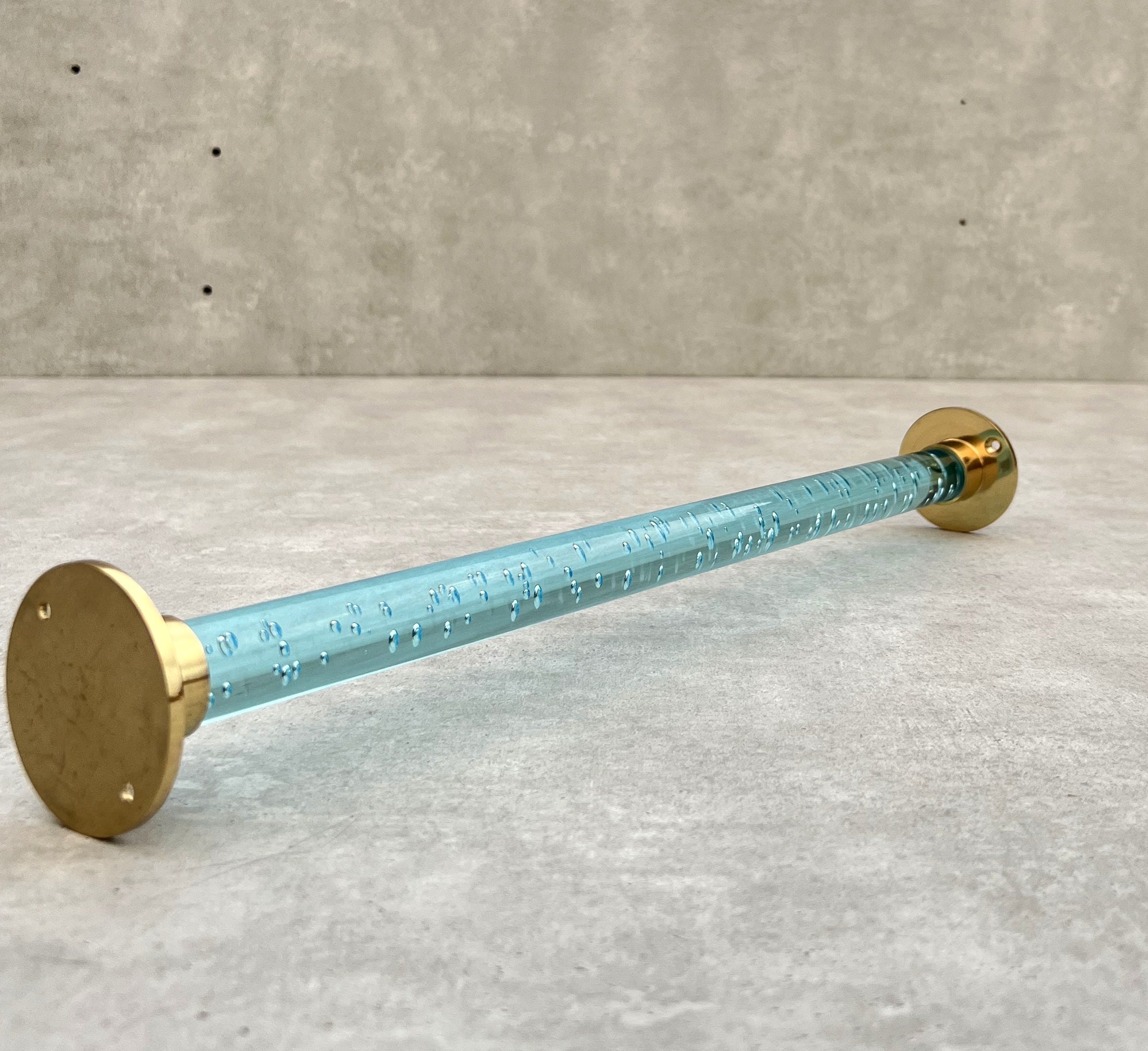 Vintage Lucite Laundry Rod Solid Brass Hardware-shower Bubble - Etsy