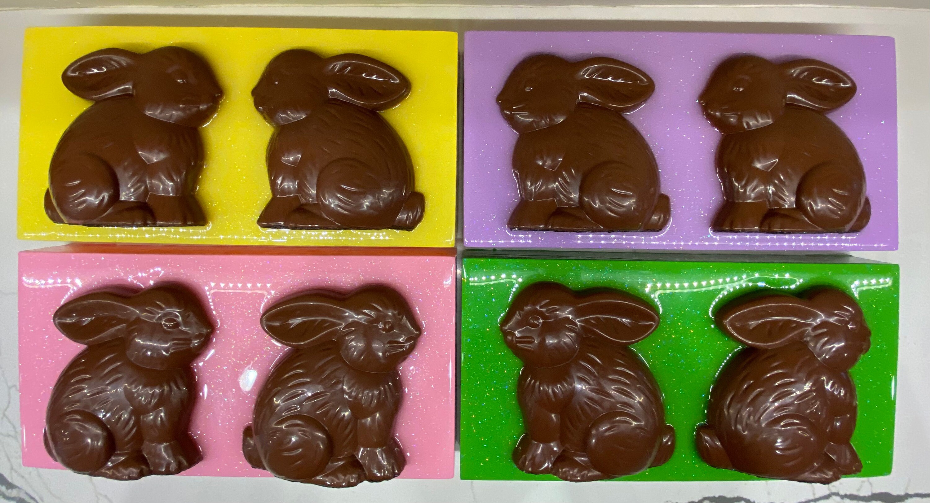 Chocolate Bunny Painting, Pop Art, Pop Art Wall Hanging, 3D Resin Art ...