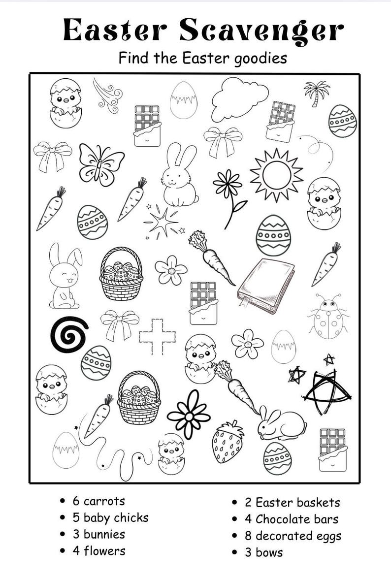 Pack d'activités de Pâques, jeux et pages à colorier (téléchargement ...