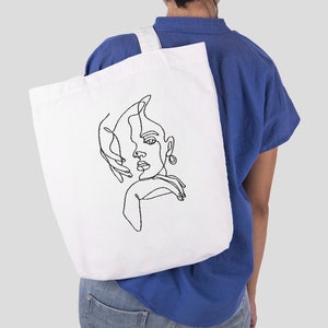 Woman Machine Embroidery Design. 6 Sizes. One Line Embroidery Design - Etsy