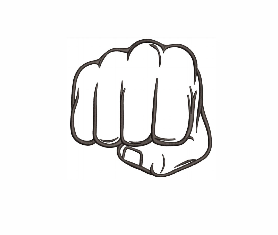 Fist Machine Embroidery Design. 4 Sizes - Etsy