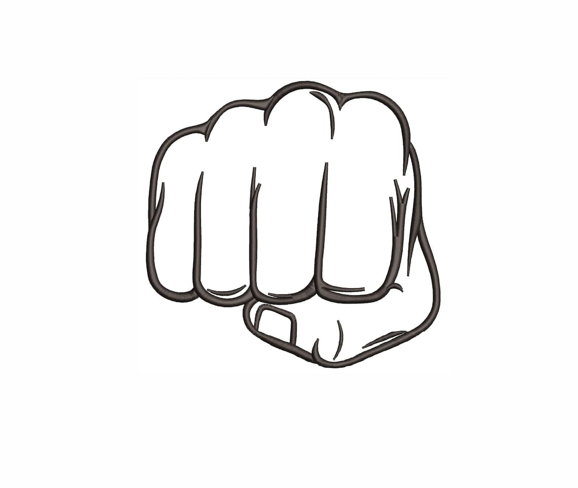 Fist Machine Embroidery Design. 4 Sizes - Etsy