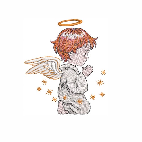 Angel Outline Machine Embroidery Design - Etsy