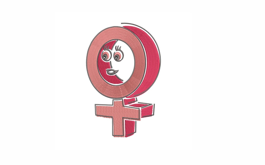Female Sign Machine Embroidery Design. 3 Sizes. Gender Symbol - Etsy