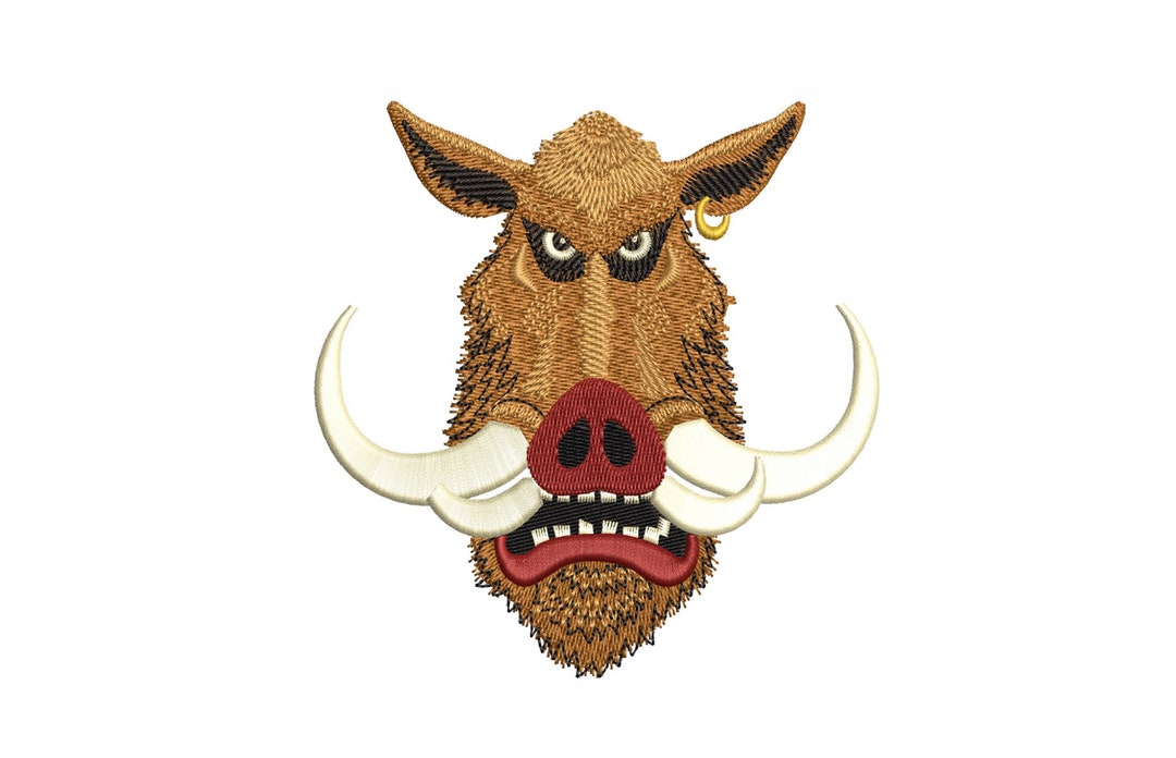 Wild Boar Machine Embroidery Design. 4 Sizes. Wild Animal Embroidery ...