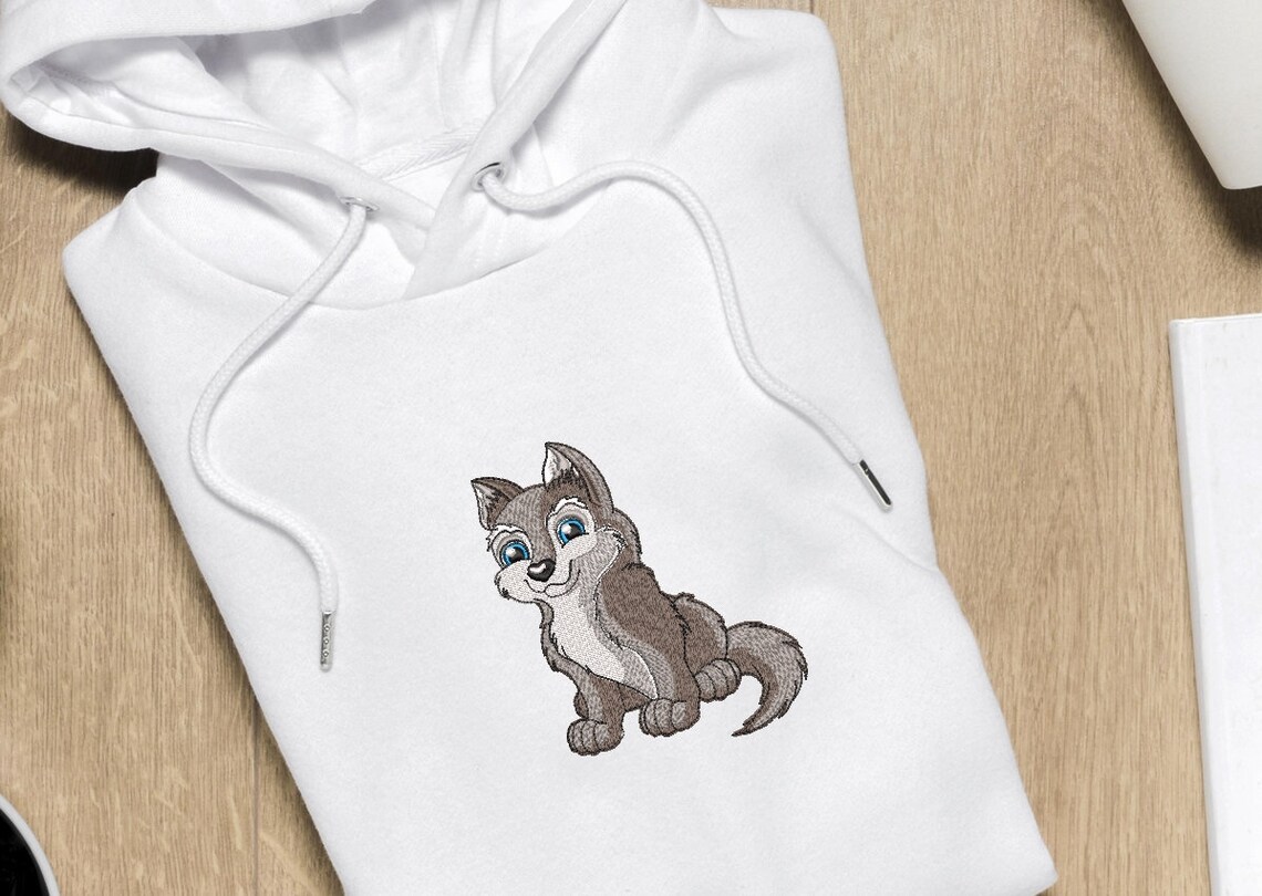 Lovely Wolf Machine Embroidery Design. 5 Sizes. Animal - Etsy