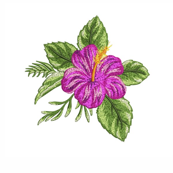Hibiscus Embroidery - Etsy