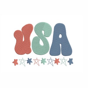 USA Machine Embroidery Design. 4 Sizes. Independence Day Embroidery ...