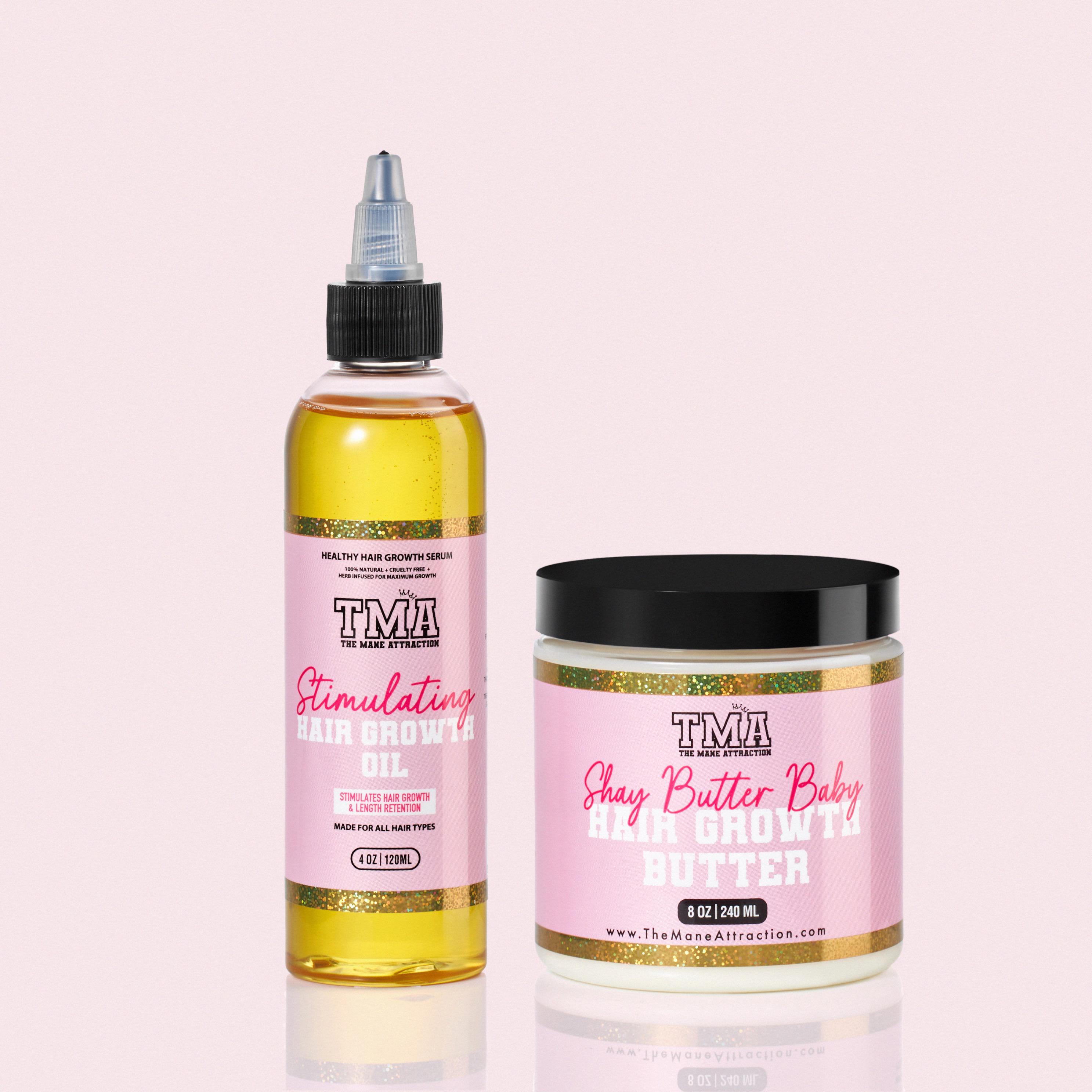 Hair Growth Bundle- Shay Butter Hair Growth Butter & Stimulating Hair ...