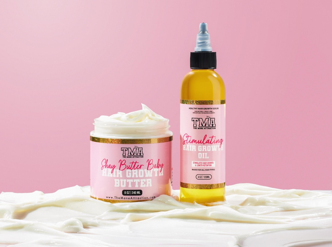 Hair Growth Bundle- Shay Butter Hair Growth Butter & Stimulating Hair ...