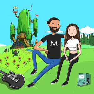 Adventure Time Portrait, Adventure Time Custom Cartoon Portrait ...