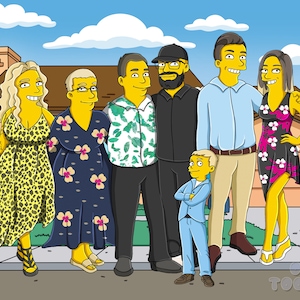 Custom Simpsons Portrait From Your Photo Personalized Family Digital ...