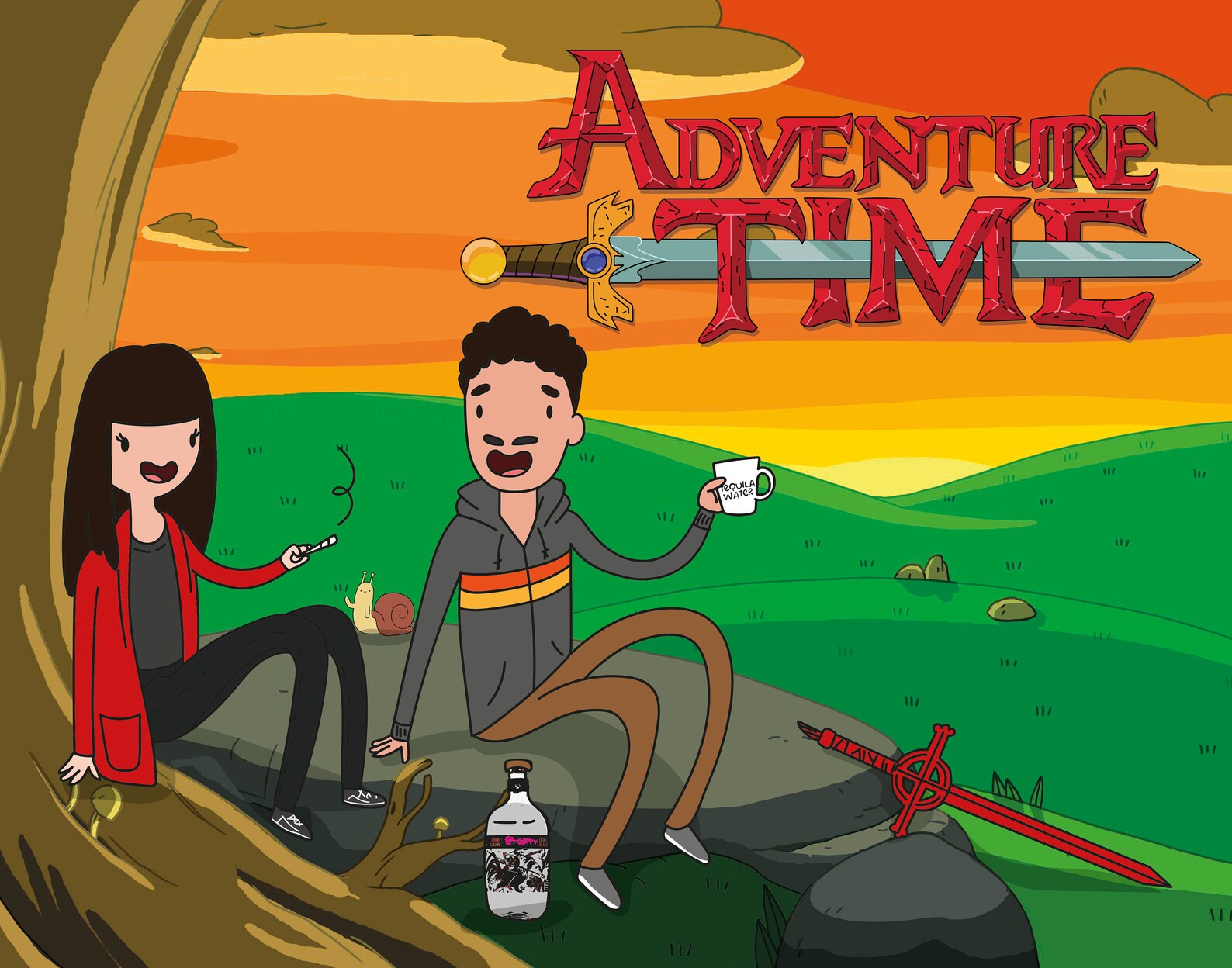 Adventure Time Portrait, Adventure Time Custom Cartoon Portrait ...