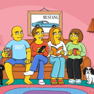 Custom Simpsons Portrait From Your Photo Personalized Family Digital ...