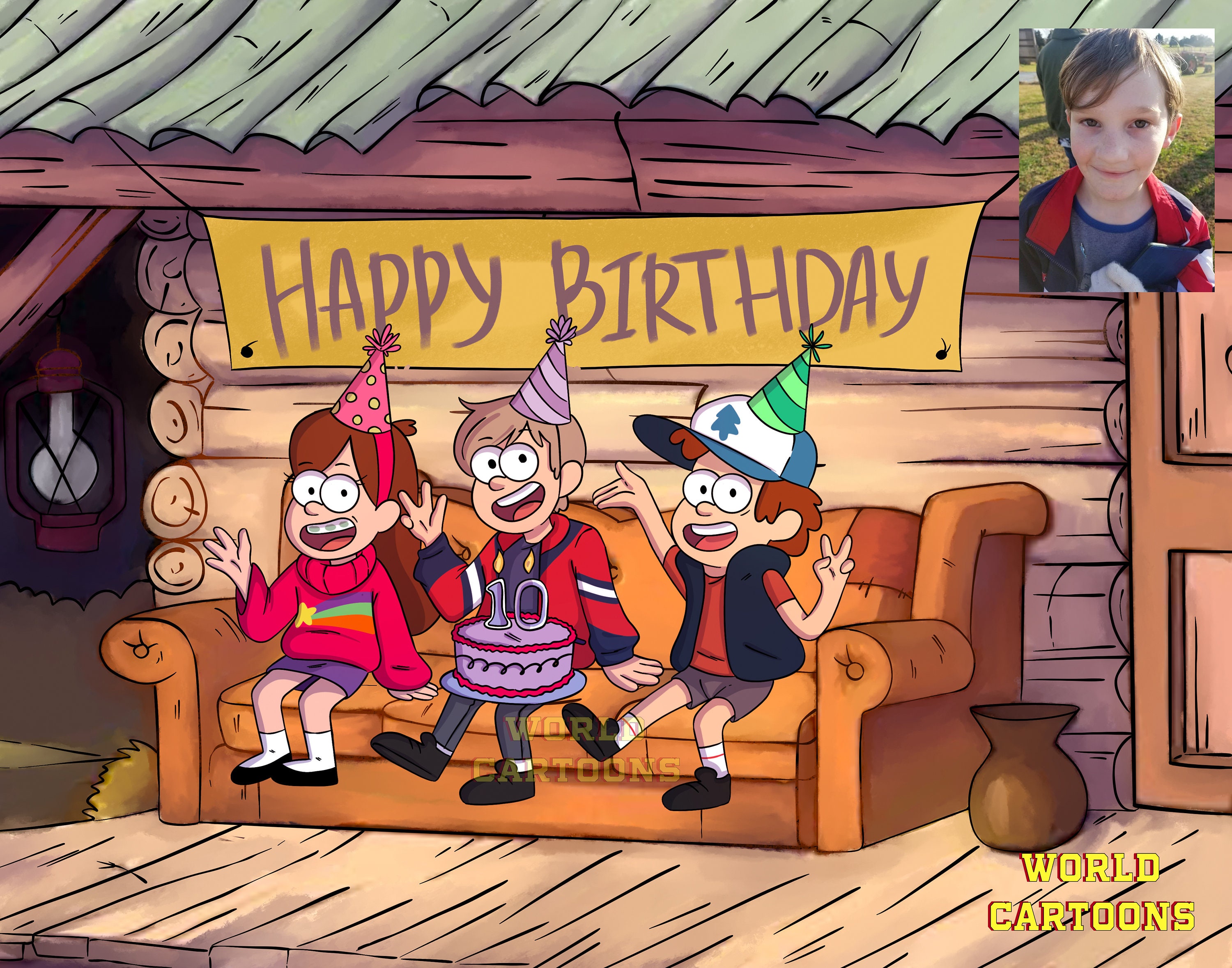 Gravity Falls Style Family Portrait, Custom Cartoon Illustration - Etsy