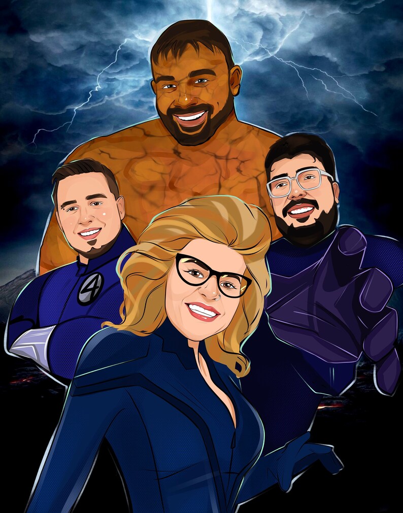 Custom Superhero Coworker Portrait, Personalized Colleague Gift - Etsy