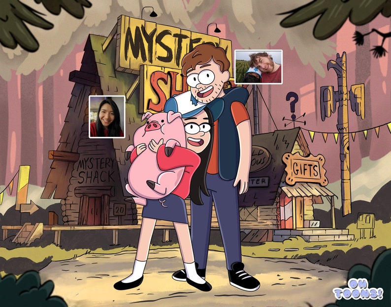 Gravity Falls Custom Gravity Falls Family Portrait Gravity - Etsy