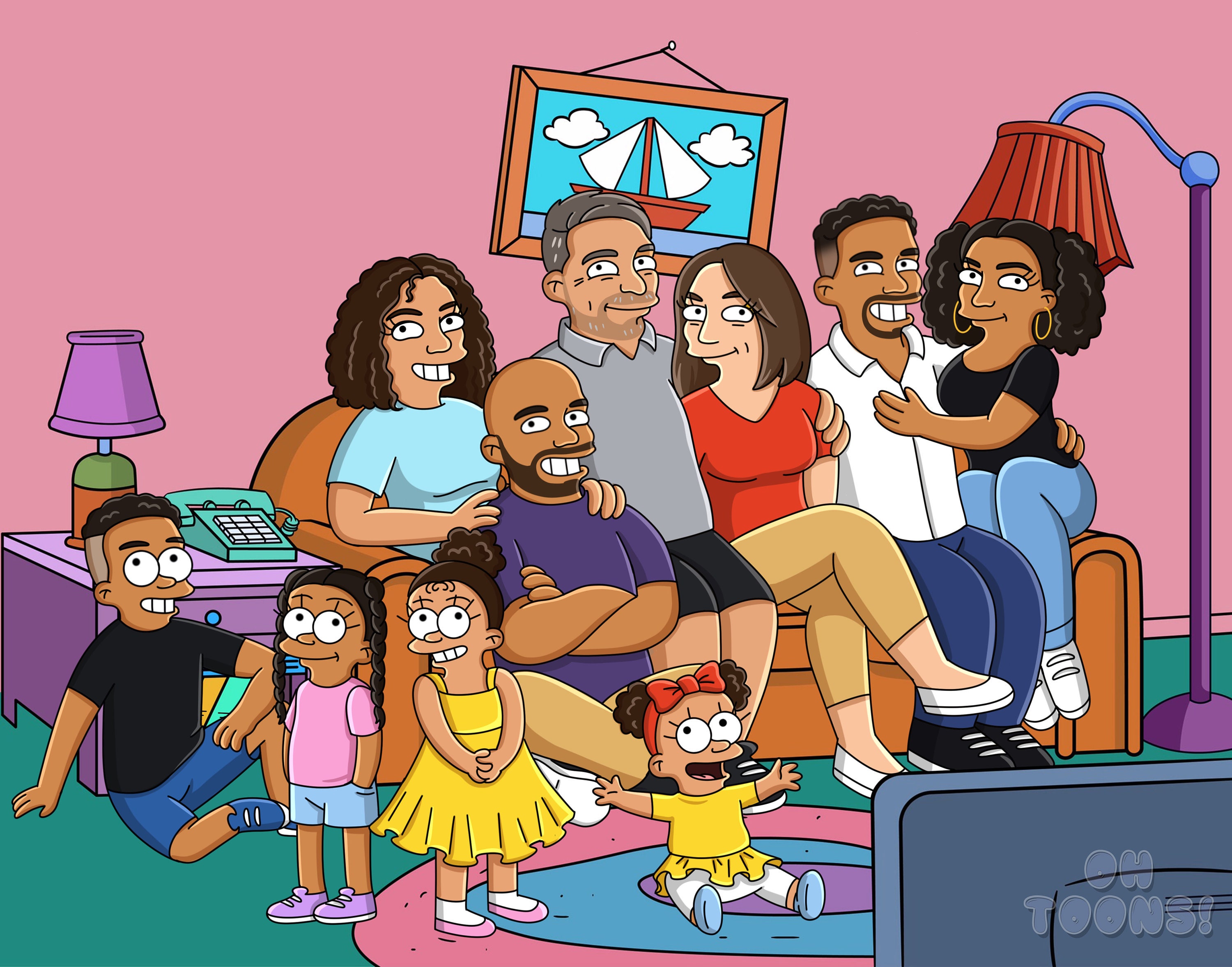 Custom Simpsons Portrait From Your Photo Personalized Family Digital ...