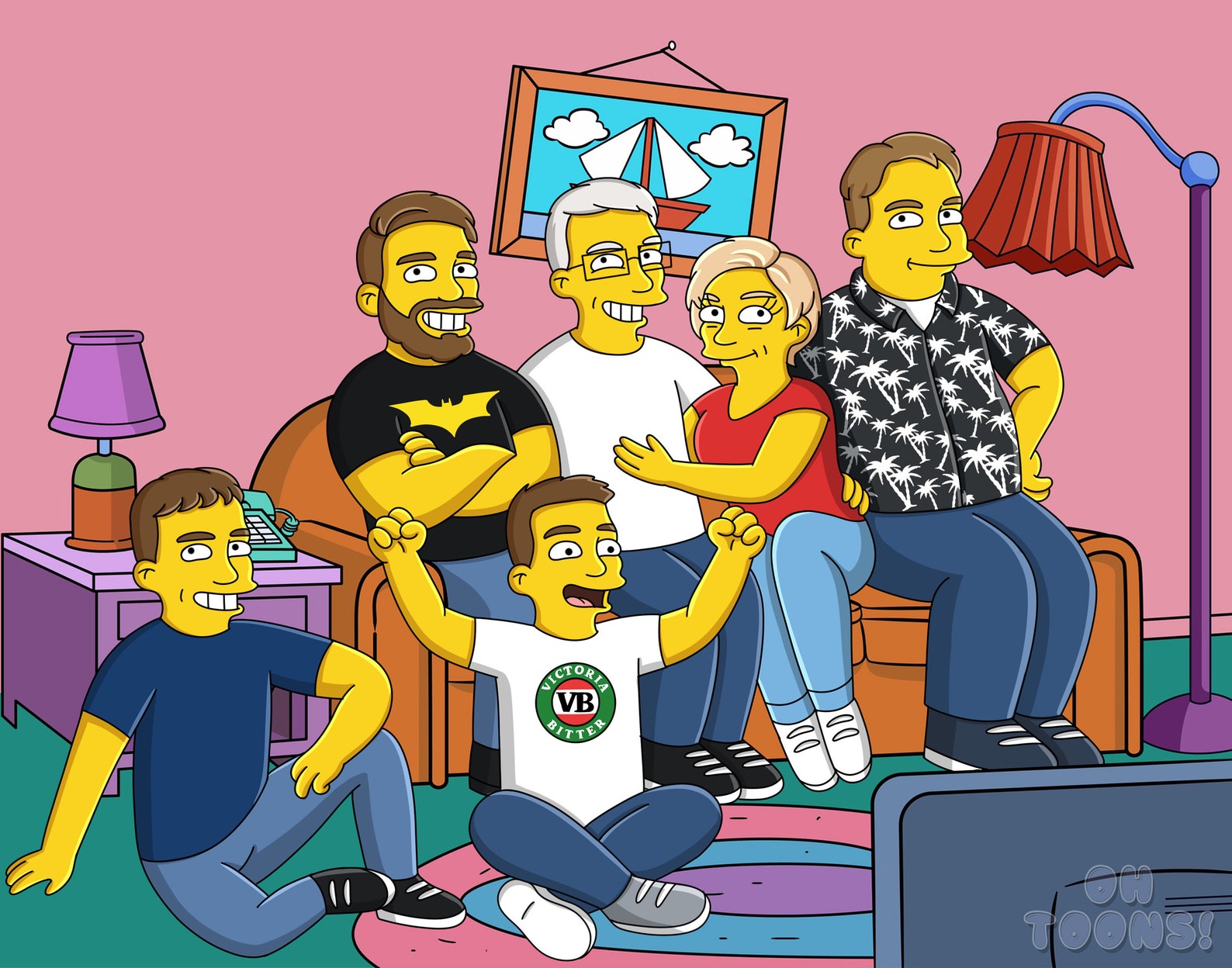 Custom Simpsons Portrait From Your Photo Personalized Family Digital ...