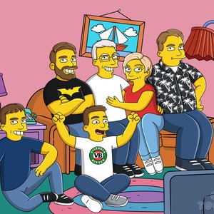 Custom Simpsons Portrait From Your Photo Personalized Family Digital ...