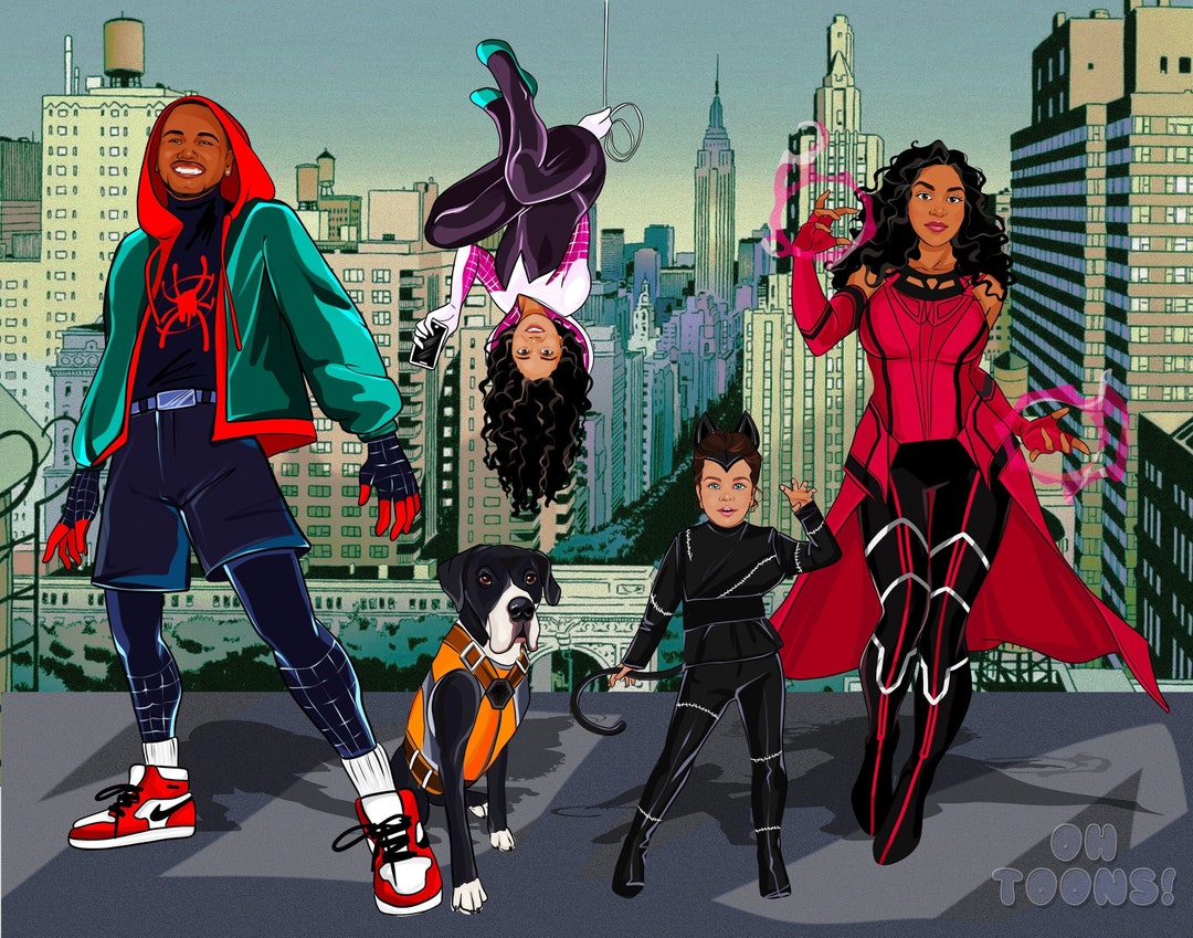 Superhero Portrait From Your Photo Custom Family Superhero - Etsy