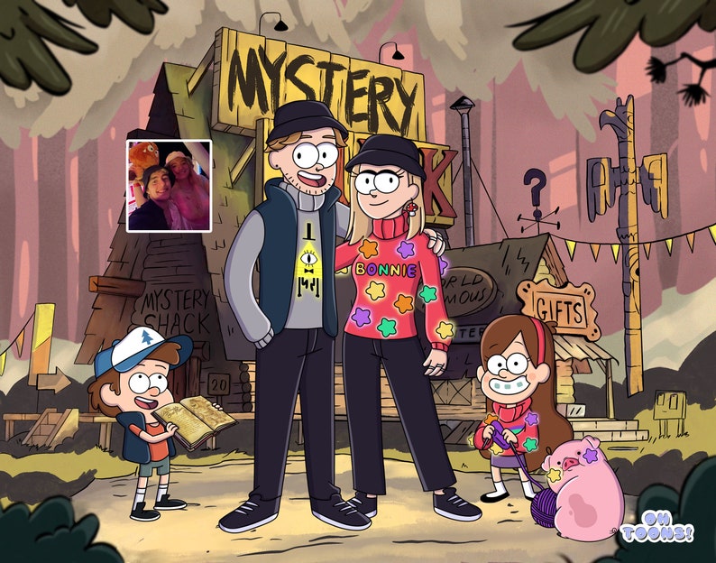 Gravity Falls Custom Gravity Falls Family Portrait Gravity - Etsy