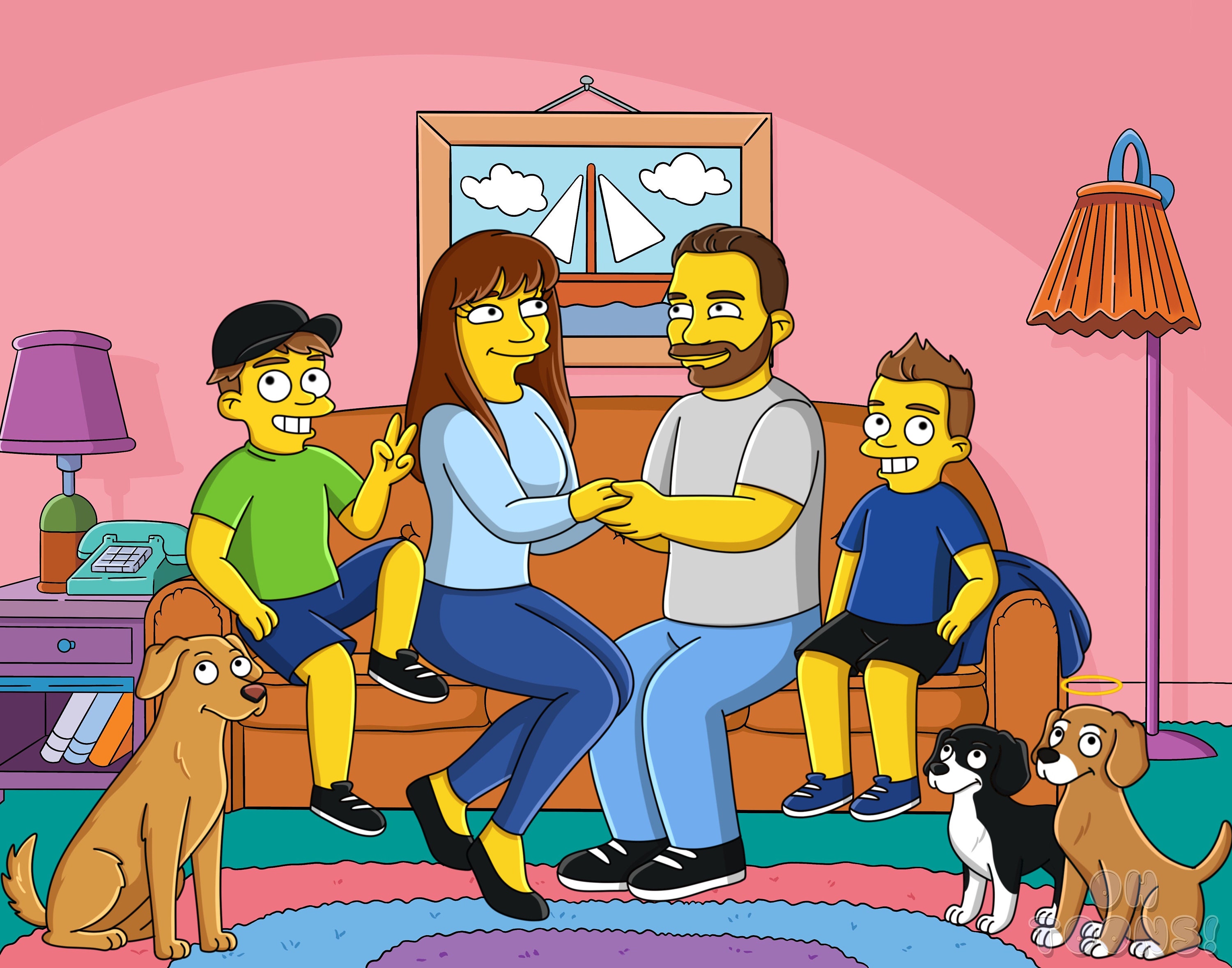 Custom Simpsons Portrait From Your Photo Personalized Family Digital ...