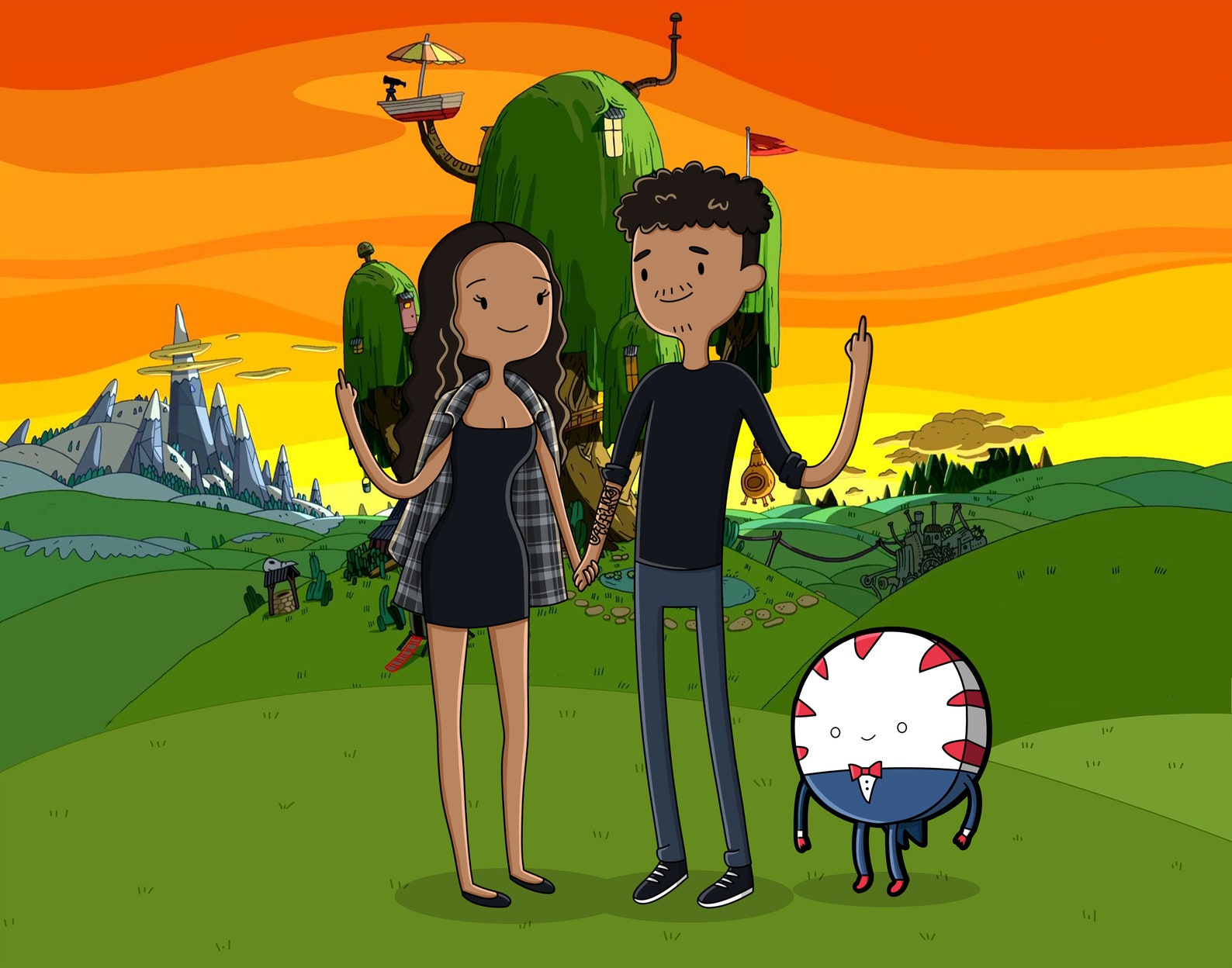 Adventure Time Portrait, Adventure Time Custom Cartoon Portrait ...