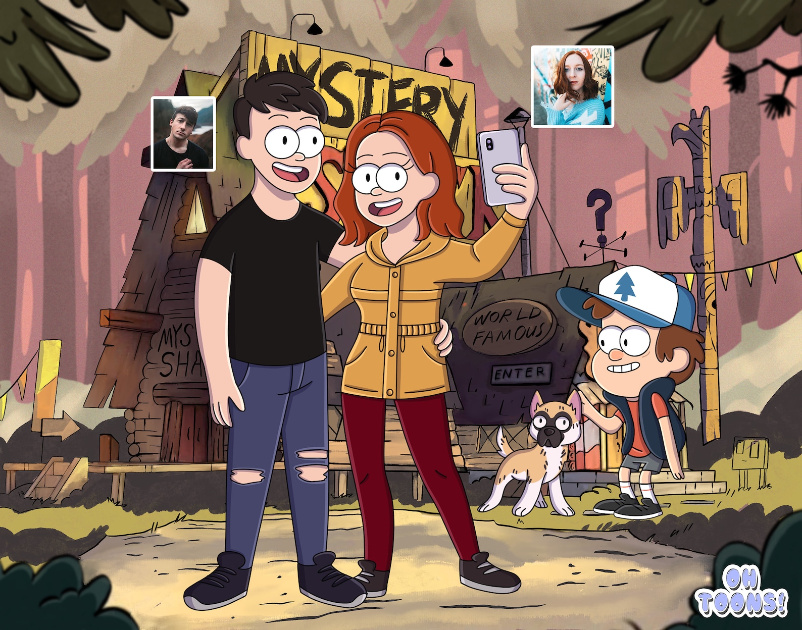 Gravity Falls Custom Gravity Falls Family Portrait Gravity - Etsy
