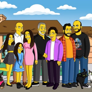 Custom Simpsons Portrait From Your Photo Personalized Family Digital ...