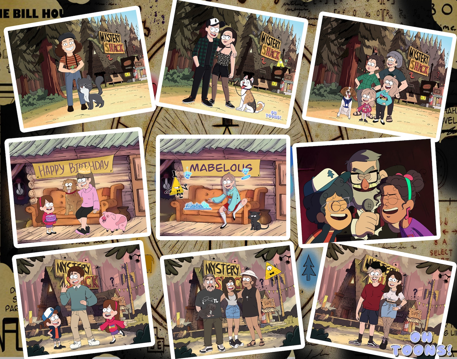 Gravity Falls Custom Gravity Falls Family Portrait Gravity - Etsy