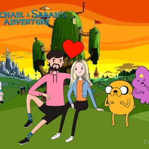Adventure Time Portrait, Adventure Time Custom Cartoon Portrait ...