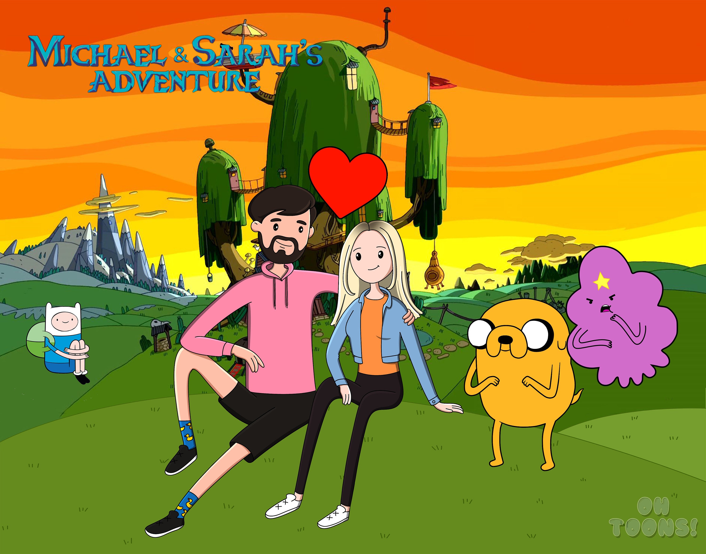 Adventure Time Portrait, Adventure Time Custom Cartoon Portrait ...