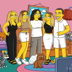 Custom Simpsons Portrait From Your Photo Personalized Family Digital ...