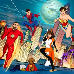 Custom Superhero Coworker Portrait, Personalized Colleague Gift - Etsy