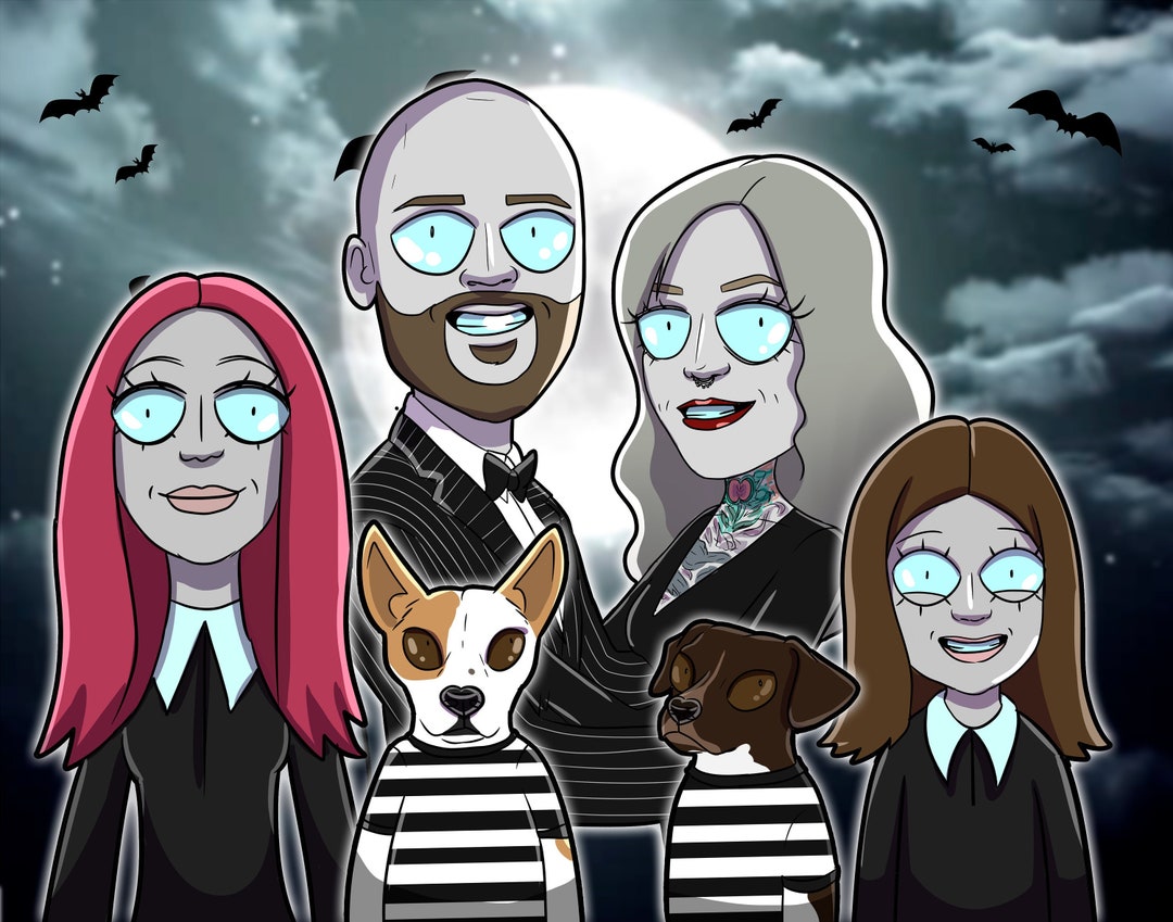 Custom Tim Burton Style Portrait From Your Photo, Personalized ...