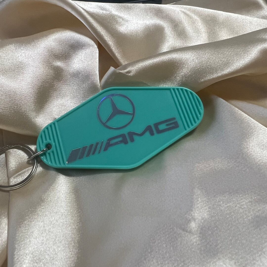 MERCEDES AMG LOGO F1 Retro Motel Keychain Keyring Car - Etsy