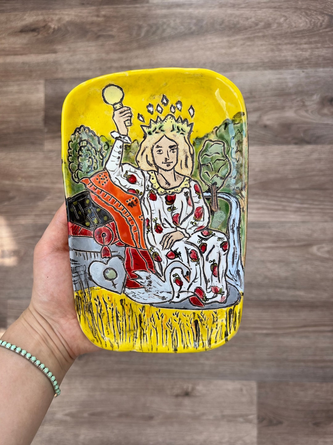 Ceramic Art Tarot Plate the Empress - Etsy