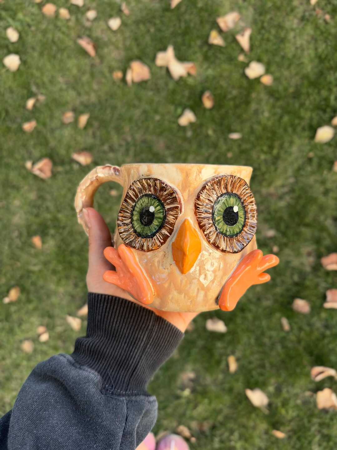 Ceramic Owl Cup - Etsy