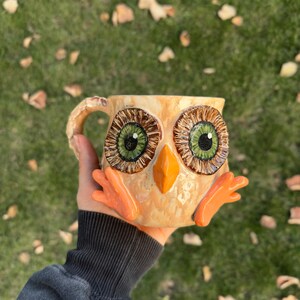Ceramic Owl Cup - Etsy