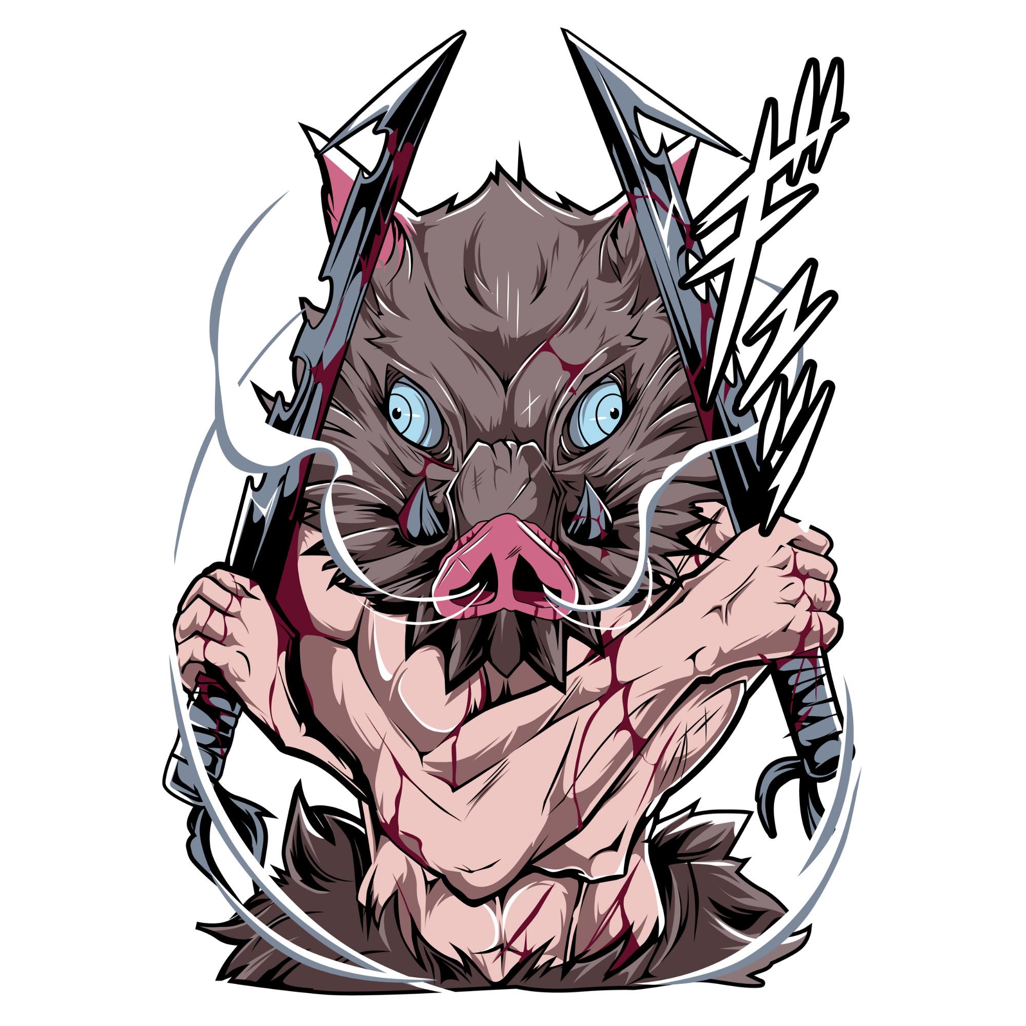 Inosuke Hashibira PNG Design File T-shirt Printing Sublimation Graphics ...