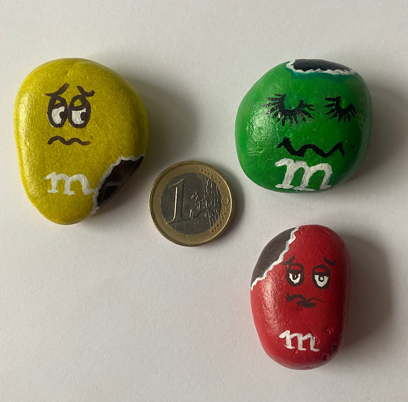 Hand Painted Stone - Unique - Decorative - Pocket Pebble - Dot Art ...