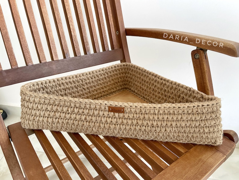 Jute Triangle Storage Baskets Corner Shelf Basket Large - Etsy